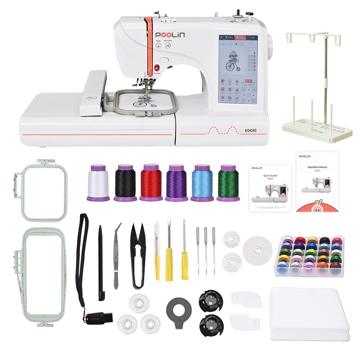 Poolin EOC05 Home Computerized Embroidery Machine for Beginners – Richword