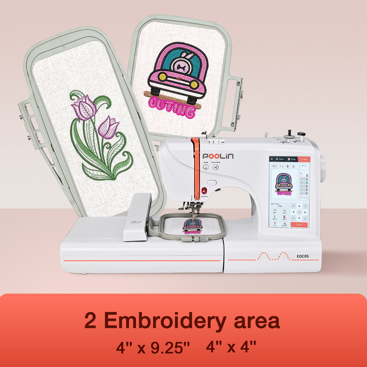 Poolin EOC05 Home Computerized Embroidery Machine for Beginners – Richword