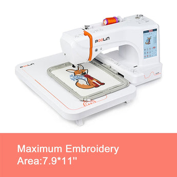 POOLIN EOC06 7.9”*11 Computerized Embroidery Machine For Home Business ...