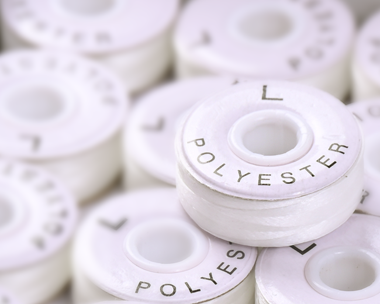 Style L Prewound Plastic Side 75D/2(60WT) Black Embroidery Bobbins(144 ...