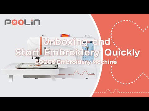 POOLIN EOC06 7.9”*11 Computerized Embroidery Machine For Home Business ...