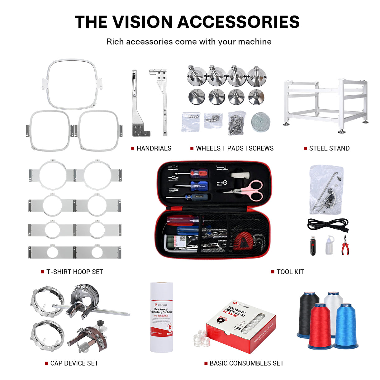 BAi THE VISION Multi Needles Computerized Hat Embroidery Machine ...